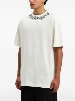 Palm Angels Neck-logo T-shirt - White