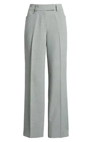 TAHARI ASL Bird Eye Straight Leg Trousers - Eucalyptus