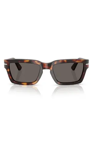 Persol 55mm Rectangle Sunglasses - Havana