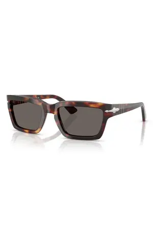 Persol 55mm Rectangle Sunglasses - Havana