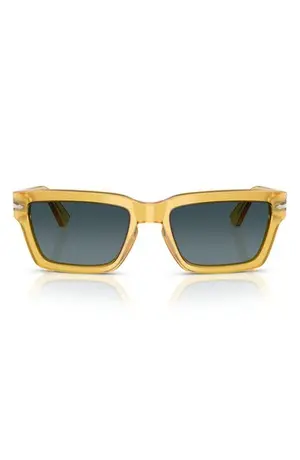 Persol 55mm Rectangle Sunglasses - Yellow/blue Gradient