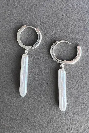 ASTOR & ORION Nora Huggie Earrings - Silver