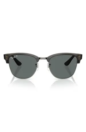 Ray-ban Clubmaster 51mm Polarized Square Sunglasses - Dark Grey