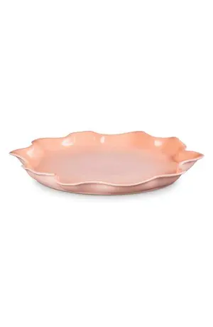LE CREUSET Iris Stoneware Ruffle Platter - Peche