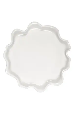 LE CREUSET Iris Stoneware Ruffle Platter - White