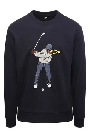 EASTSIDE GOLF Swingman Appliqué Sweatshirt - Black