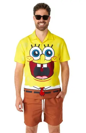 Opposuits Spongebob Camp Shirt & Shorts Set