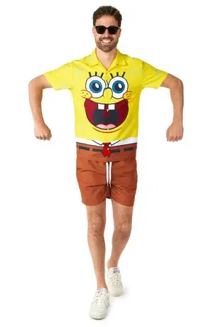 Opposuits Spongebob Camp Shirt & Shorts Set