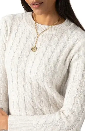 Sanctuary Cable Knit Long Sleeve Sweater Dress