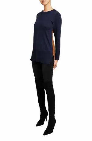 Santorelli Tori Color Block Knit Sweater