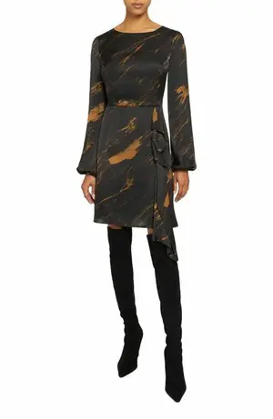 Santorelli Malia Abstract Print Dress - Black