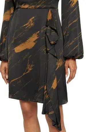 Santorelli Malia Abstract Print Dress - Black