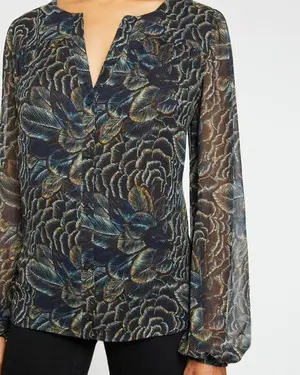 Santorelli Dione Printed Georgette Blouse