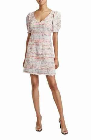 Santorelli Bianca Tweed Shift Dress - Shell