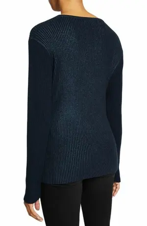 Santorelli Stacy Crossover V-neck Sweater