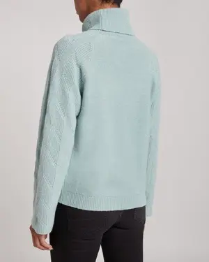 Santorelli Dana Cowl Neck Bell Sleeve Sweater