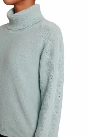 Santorelli Dana Cowl Neck Bell Sleeve Sweater