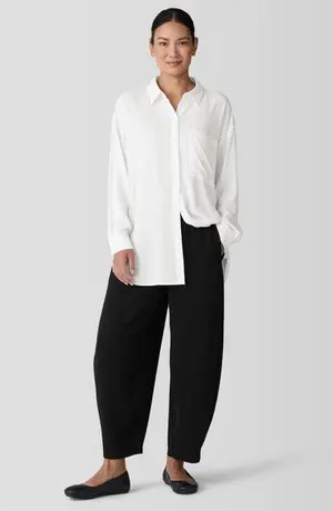 Eileen Fisher Silk Lantern Ankle Pant