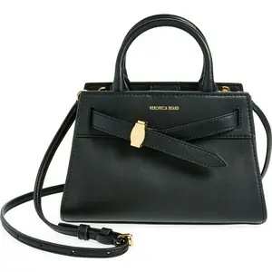 Veronica Beard Mini Dash Leather Top Handle Bag - Black