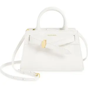 Veronica Beard Mini Dash Leather Top Handle Bag - Off White