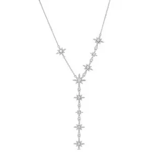 ANNA ZUCKERMAN Starry Night Lariat Necklace Platinum