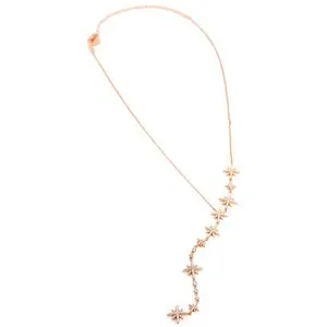 ANNA ZUCKERMAN Starry Night Lariat Necklace Rose Gold