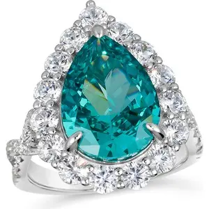 ANNA ZUCKERMAN Anna Zuckerman Gia Pear-Shaped Cocktail Ring Paraiba Crystalline