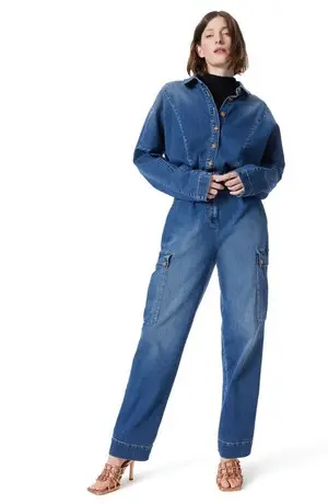 DO BY DEE OCLEPPO Denim Cargo Jumpsuit