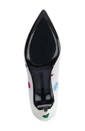 Karl Lagerfeld Paris Karl Lagerfeld Royale Pointed Toe Pump - White Multi