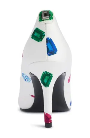 Karl Lagerfeld Paris Karl Lagerfeld Royale Pointed Toe Pump - White Multi