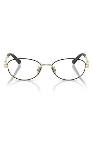 Tiffany & Co. 52mm Oval Eyeglasses - Black Gold