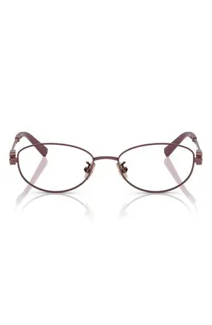 Tiffany & Co. 52mm Oval Eyeglasses - Burgundy