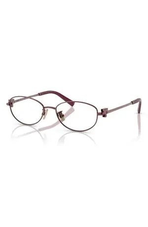 Tiffany & Co. 52mm Oval Eyeglasses - Burgundy