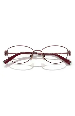 Tiffany & Co. 52mm Oval Eyeglasses - Burgundy