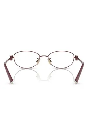 Tiffany & Co. 52mm Oval Eyeglasses - Burgundy