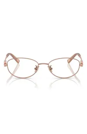 Tiffany & Co. Tiffany & Co. 52mm Oval Eyeglasses Rose Gold