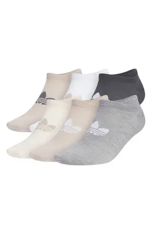 Adidas Superlite No-show Socks 6-pack - Beige/onix Grey/wonder White