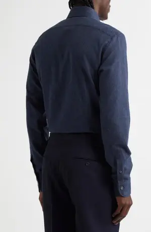 Thom Sweeney Cotton Flannel Button-down Shirt