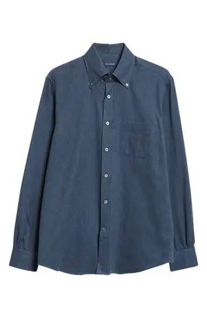 Thom Sweeney Cotton Flannel Button-down Shirt
