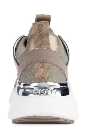 Dkny Zofi Platform Wedge Sneakers - Ash