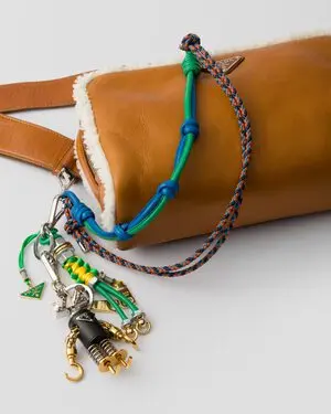Prada Nappa Leather And Metal Keychain Charm