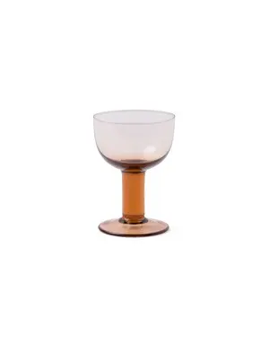 Prada Plinth Crystal Red Wine Glasses, Set Of Two - Brown