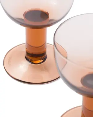 Prada Plinth Crystal Red Wine Glasses, Set Of Two - Brown