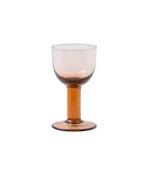 Prada Plinth Crystal Wine Glasses, Set Of Two - Brown