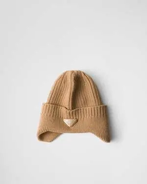 Prada Wool Beanie - Camel Brown
