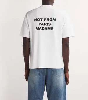 Drole De Monsieur Cotton Slogan T-shirt - White