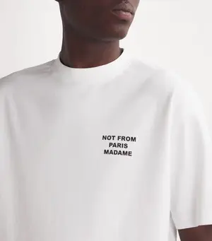 Drole De Monsieur Cotton Slogan T-shirt - White