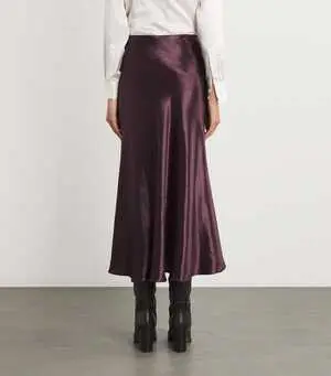 Tory Burch Satin Midi Skirt