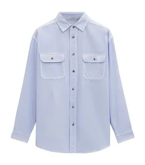 Loewe Cotton Embroidered Logo Shirt