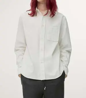 Loewe Cotton Embroidered Logo Shirt